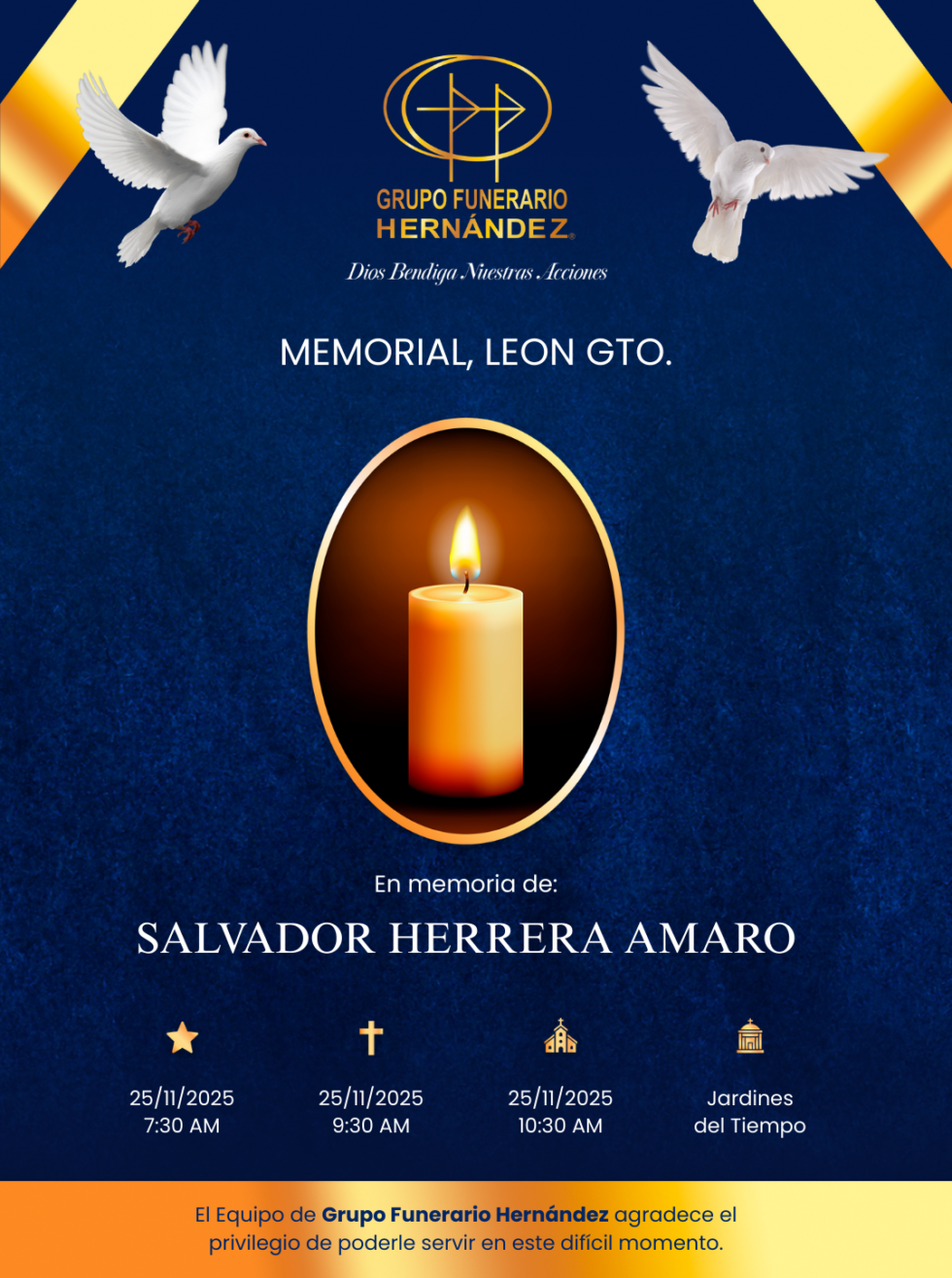 Obituario Monterrey, Nuevo León - Funeraria Hernandez